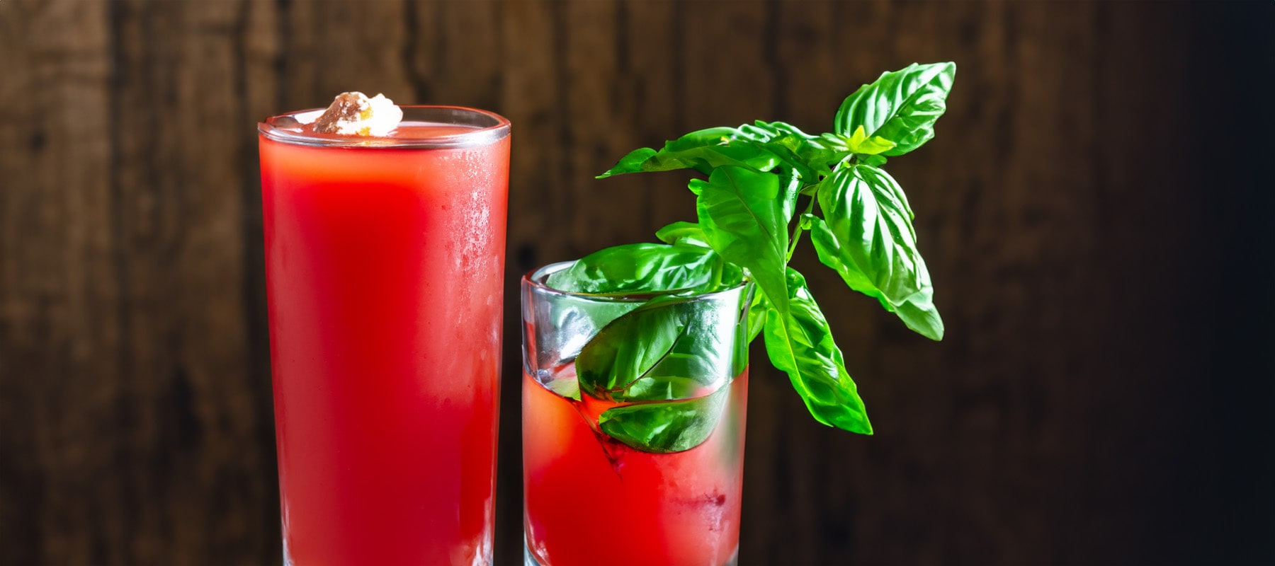 Mocktail with grape, tomato juice and basil | Kloster Kitchen Recipes